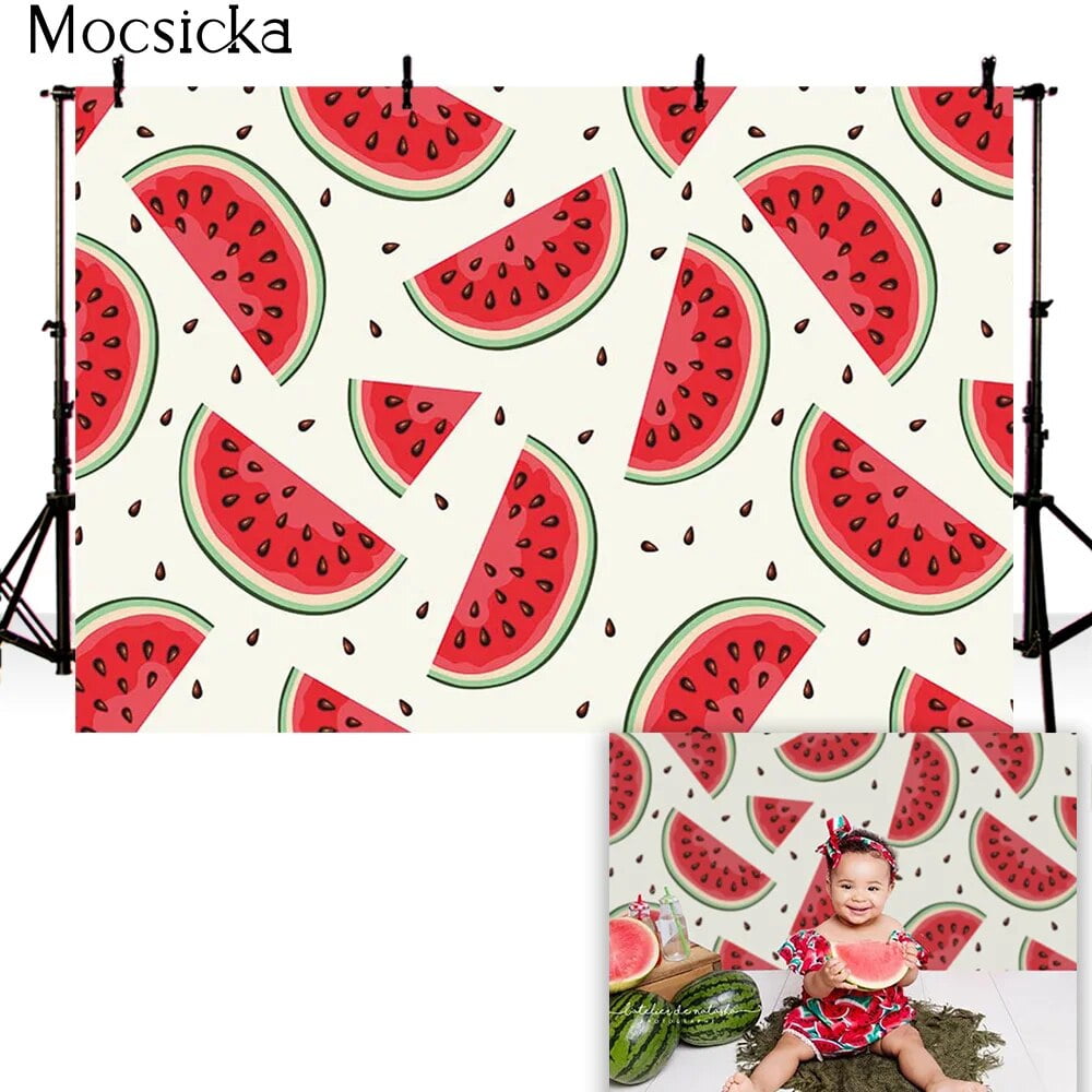 Summer Watermelon Photography Background Children Portrait Photo ...