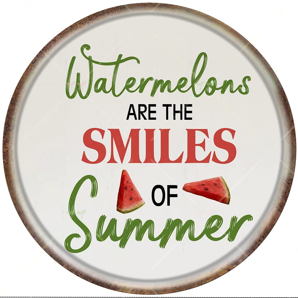 Summer Watermelon Sign Rustic Watermelons Smiles Of Summer Sign Plaque ...