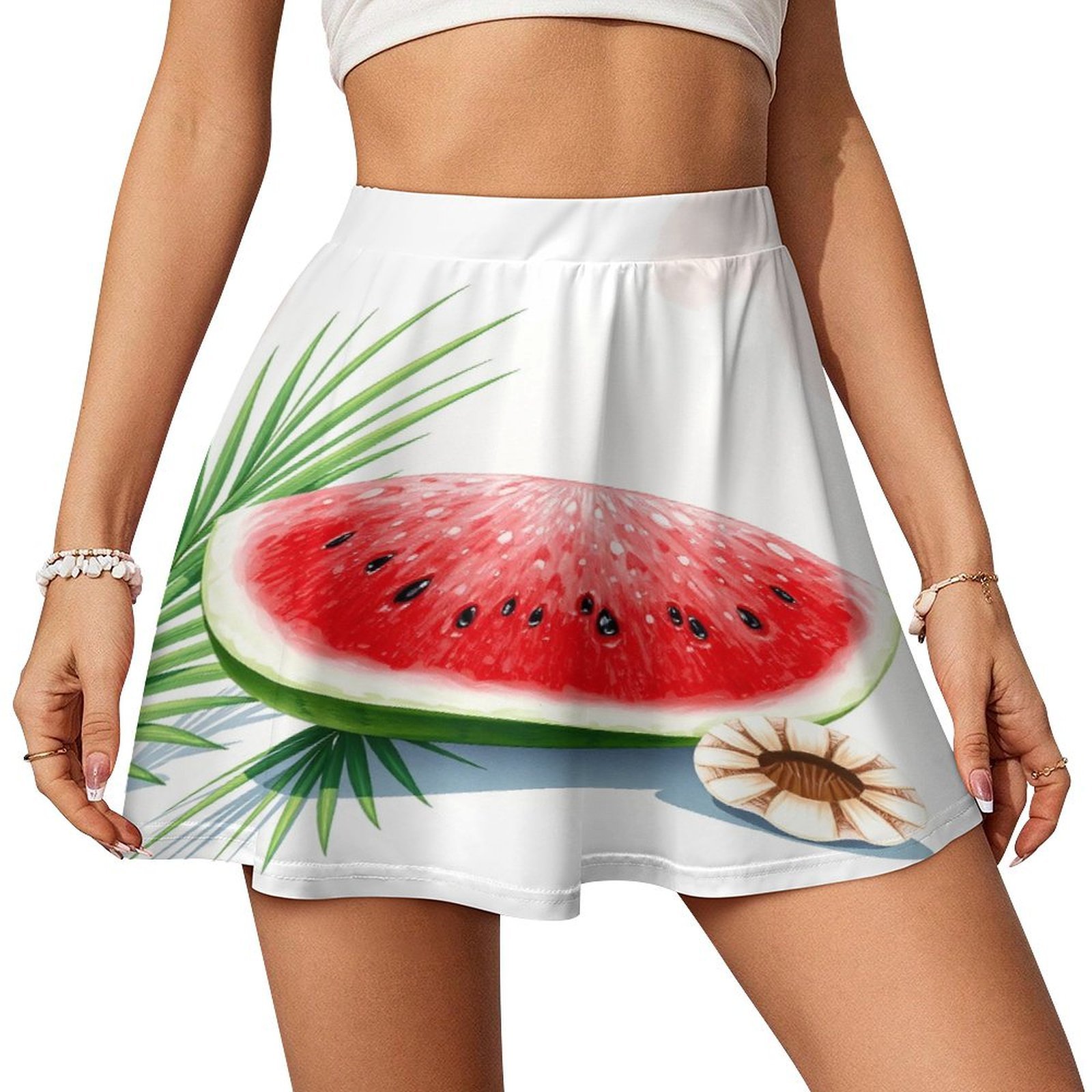 Summer Watermelon Slice Skirt Woman Cute Mini Skirts High Waist Pattern ...