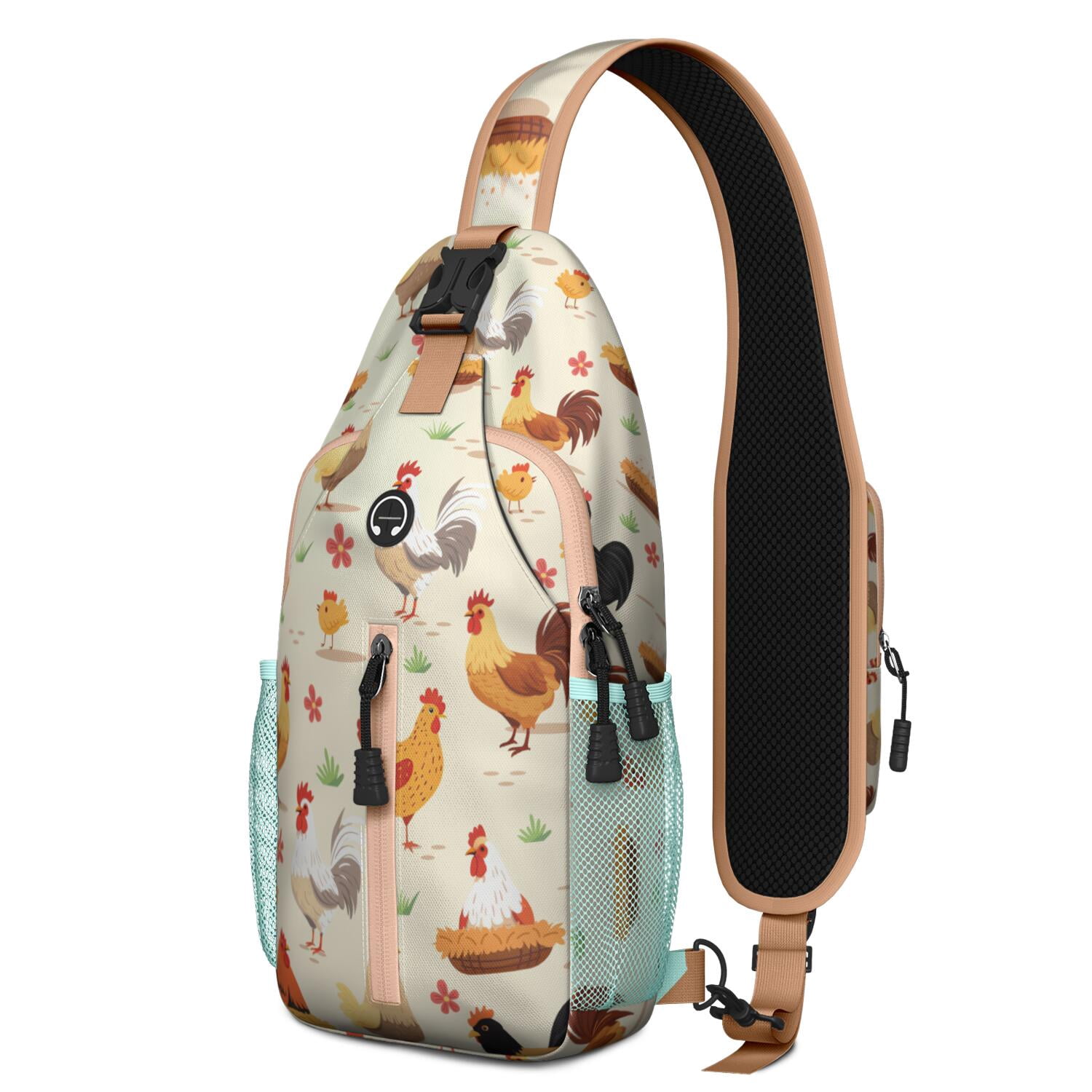 Summer Watermelon Sling Backpack with Fresh Tropical Fruit and ...