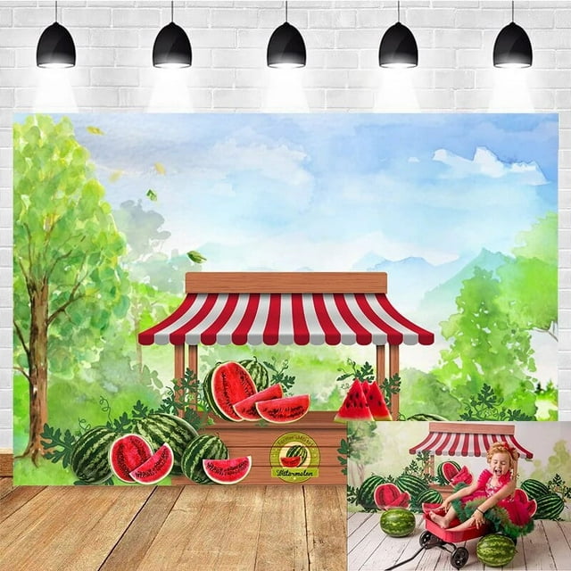 Summer Watermelon Stand Cake Smash Photography Backdrops Children First ...
