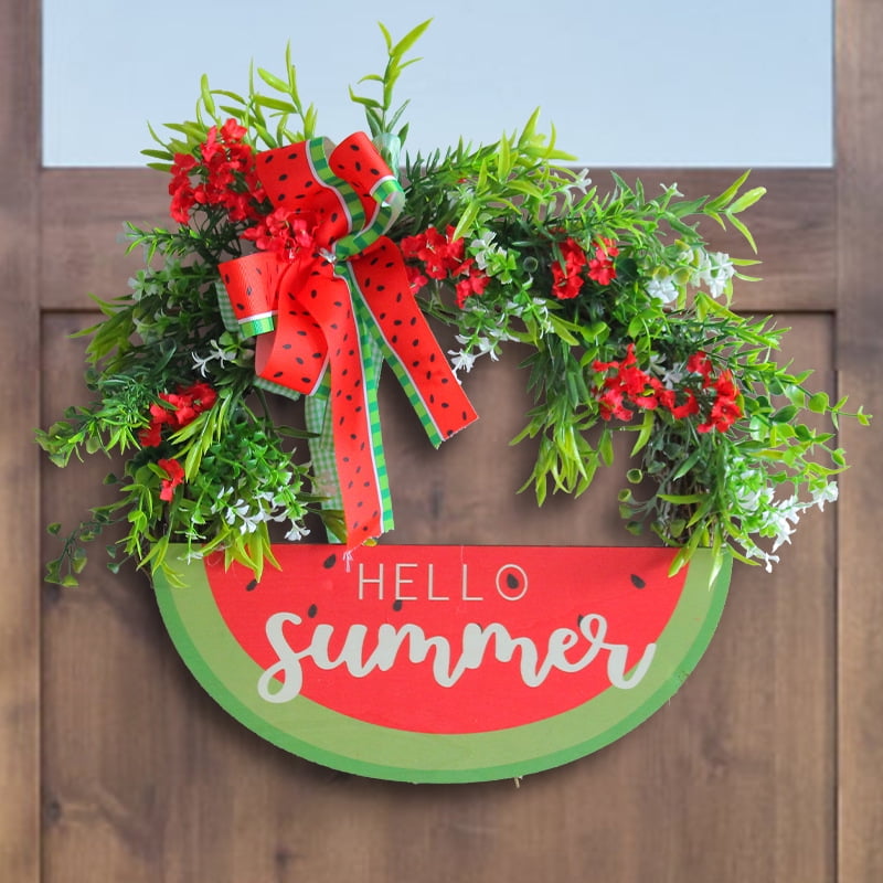 Summer Watermelon Welcome Sign - Perfect 15in Door Plaque for Outdoor ...