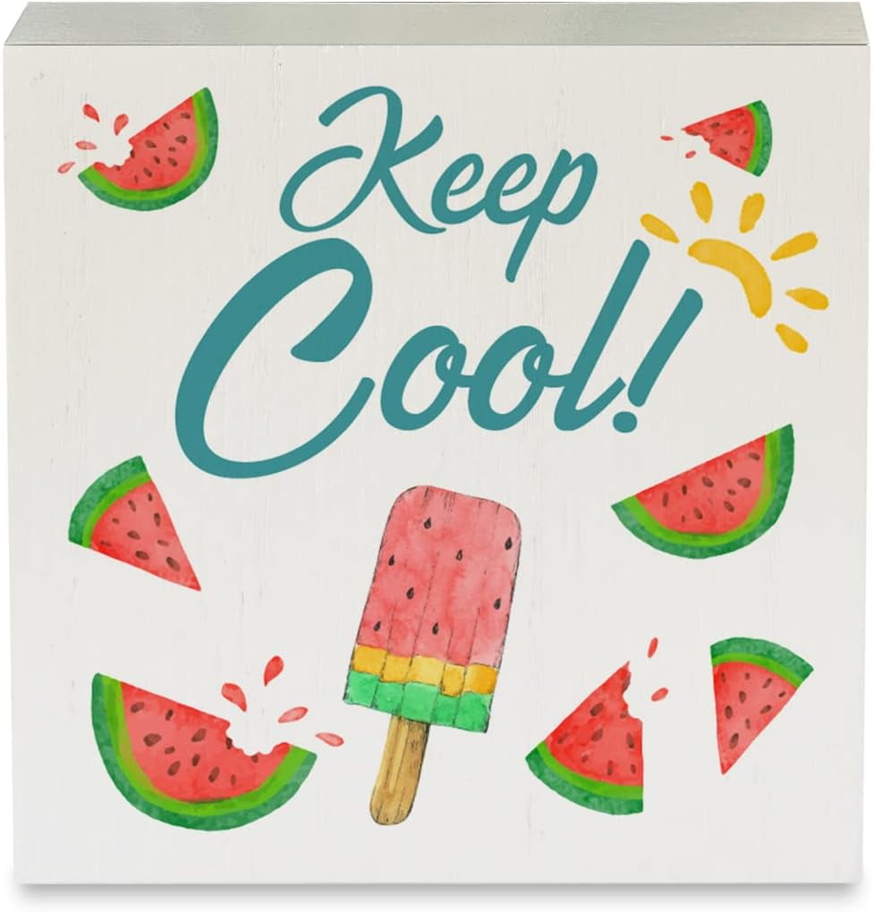 Summer Watermelon Wood Box Sign Rustic Keep Cool Watermelon Wooden Box ...
