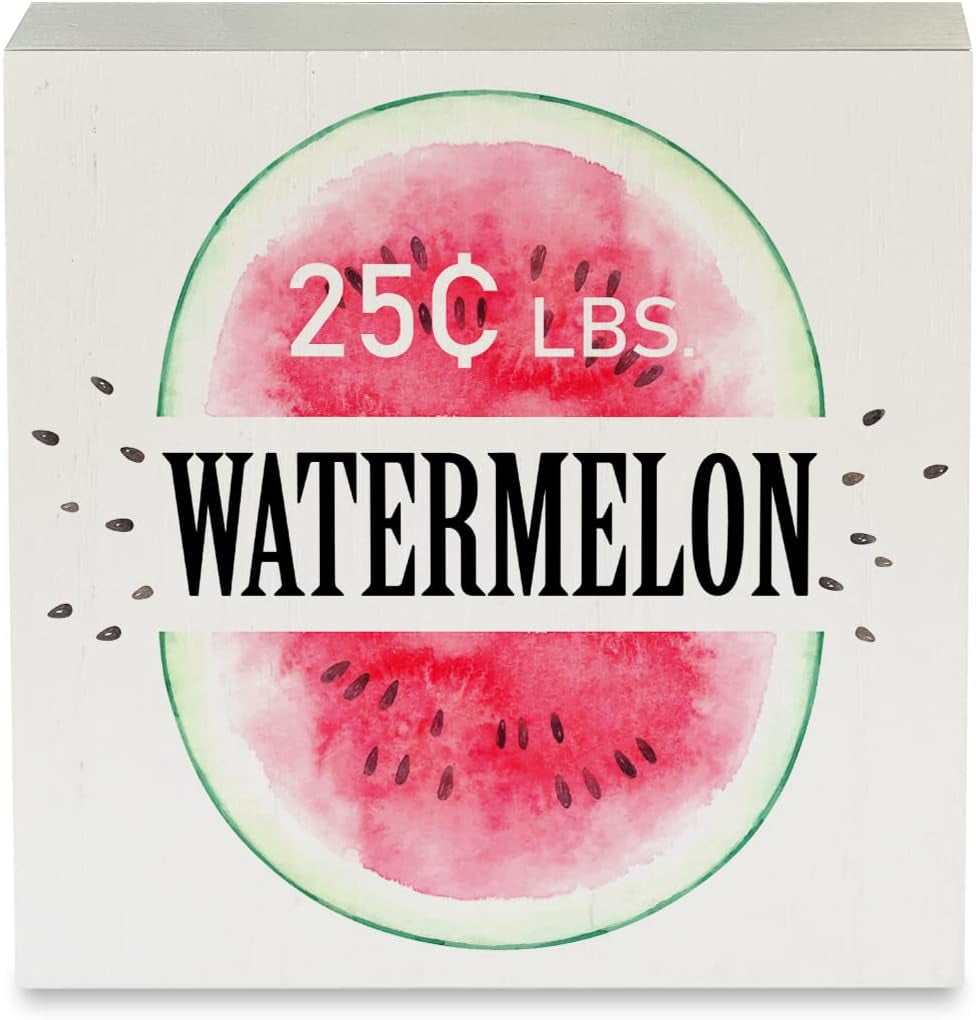 Summer Watermelon Wood Box Sign Rustic Watermelons Wooden Box Sign ...