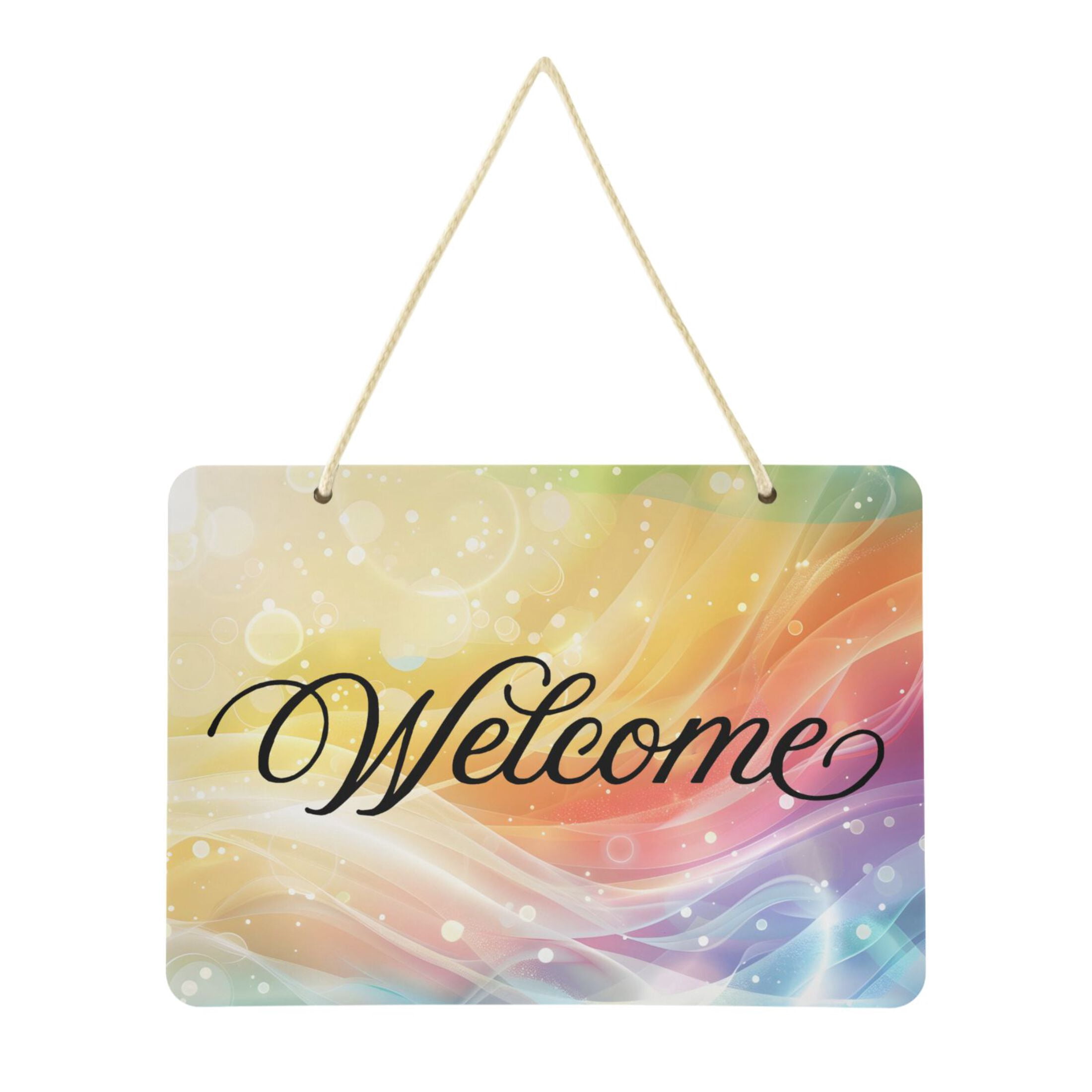Summer Wave Welcome Sign Front Door PVC 14x10 inch Hanger Hello Sign ...