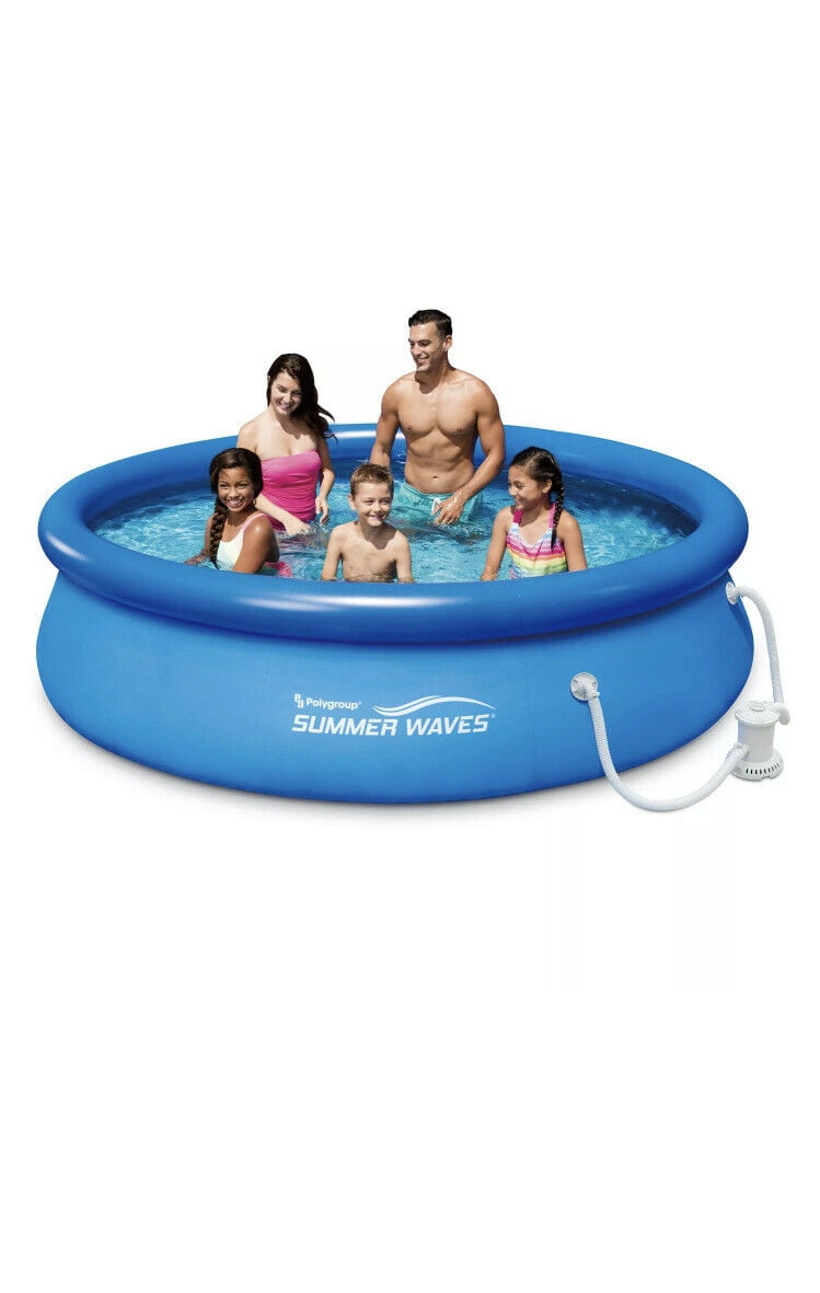 Summer Waves 10′ x 30″ Quick Set Swimming Pool w Filter Pump - Walmart.com