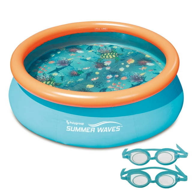 Summer Waves 3D Quick Set Round Family Round Swimming Pool, 7 ft ...