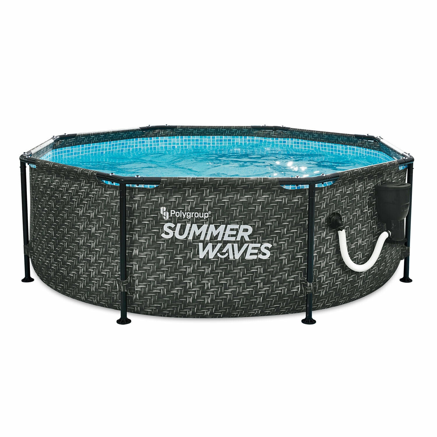 Summer Waves Active 8ft x 30in Above Ground Frame Swimming Pool Set ...