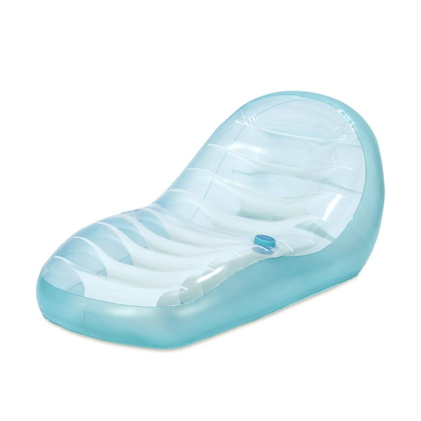 Summer Waves H2O Beats Ergo Lounge Pool Float, Blue, for Adults, Unisex ...