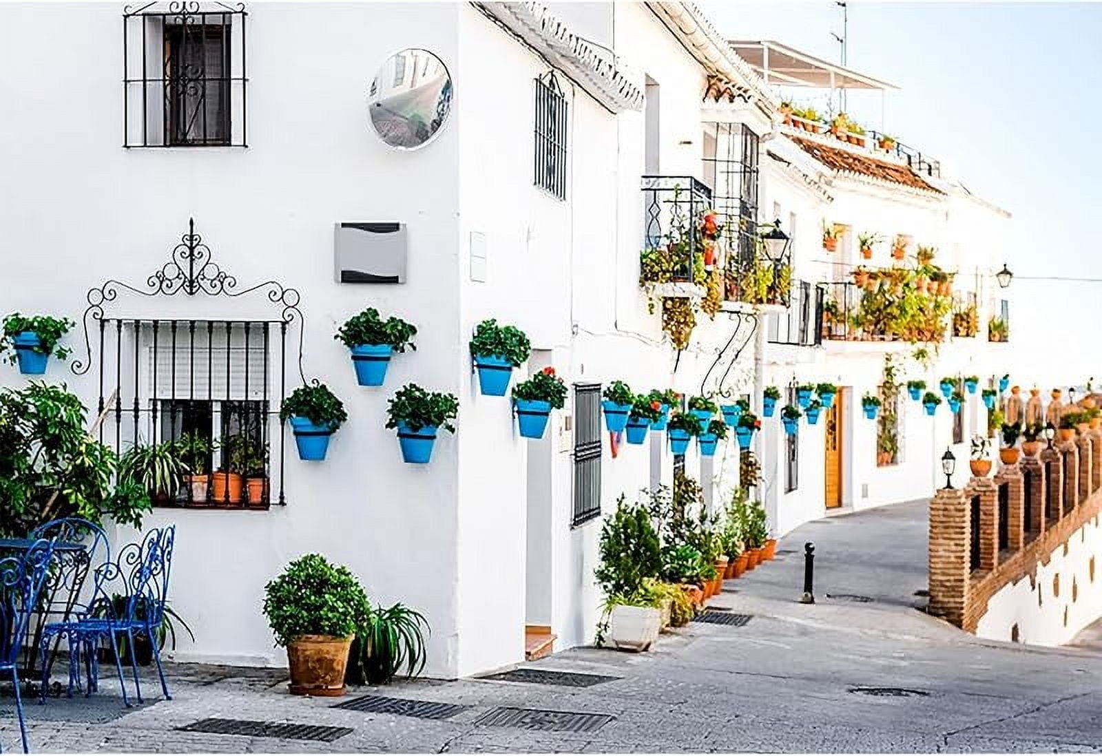 Summer Wedding Backdrop Spain Village Street Backdrop Photography ...