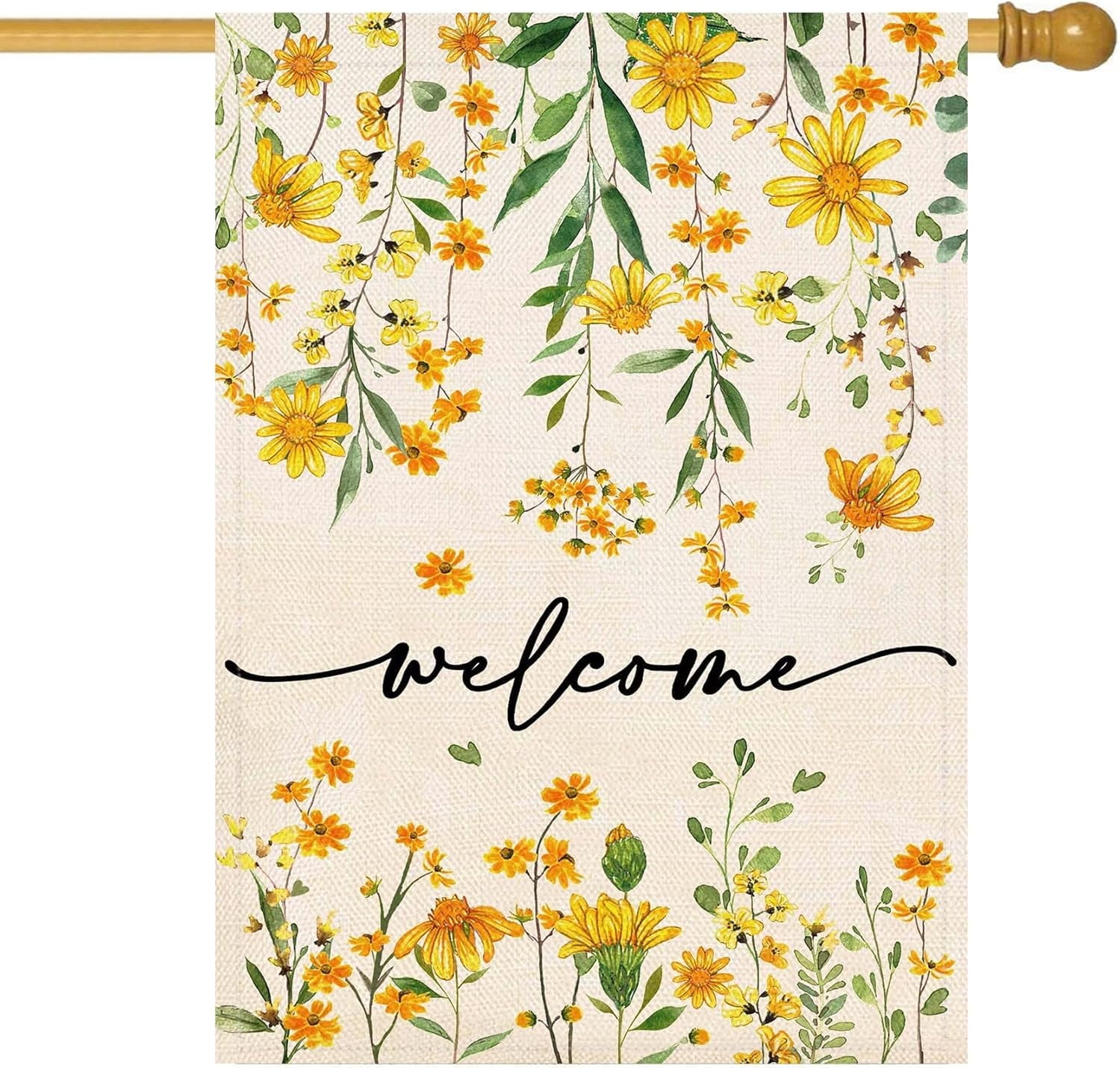 Summer Welcome House Flag 28 x 40 Inch Double Sided Funny Yellow ...