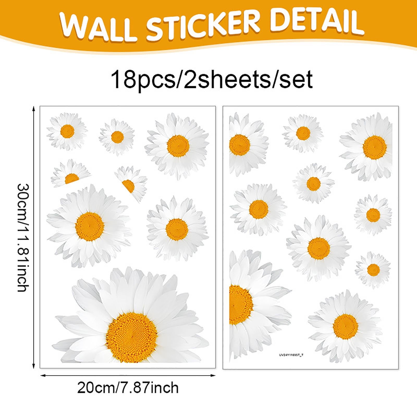 Summer White Floral Wall Stickers for Kids Bedroom Nursery | Removable ...