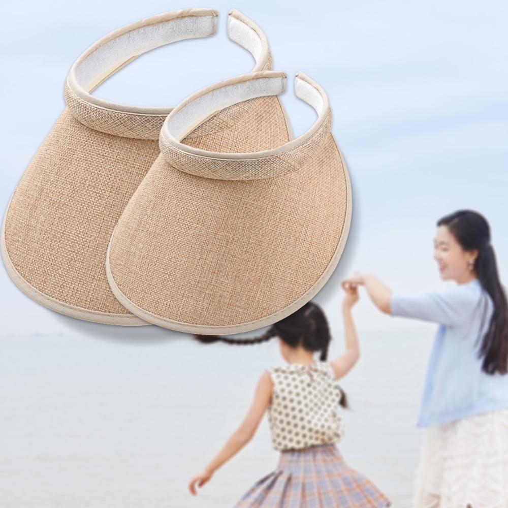 Summer Wide Brim Sun Hats,2PCS Parent-child hat，Womens Visors Hats+ ...