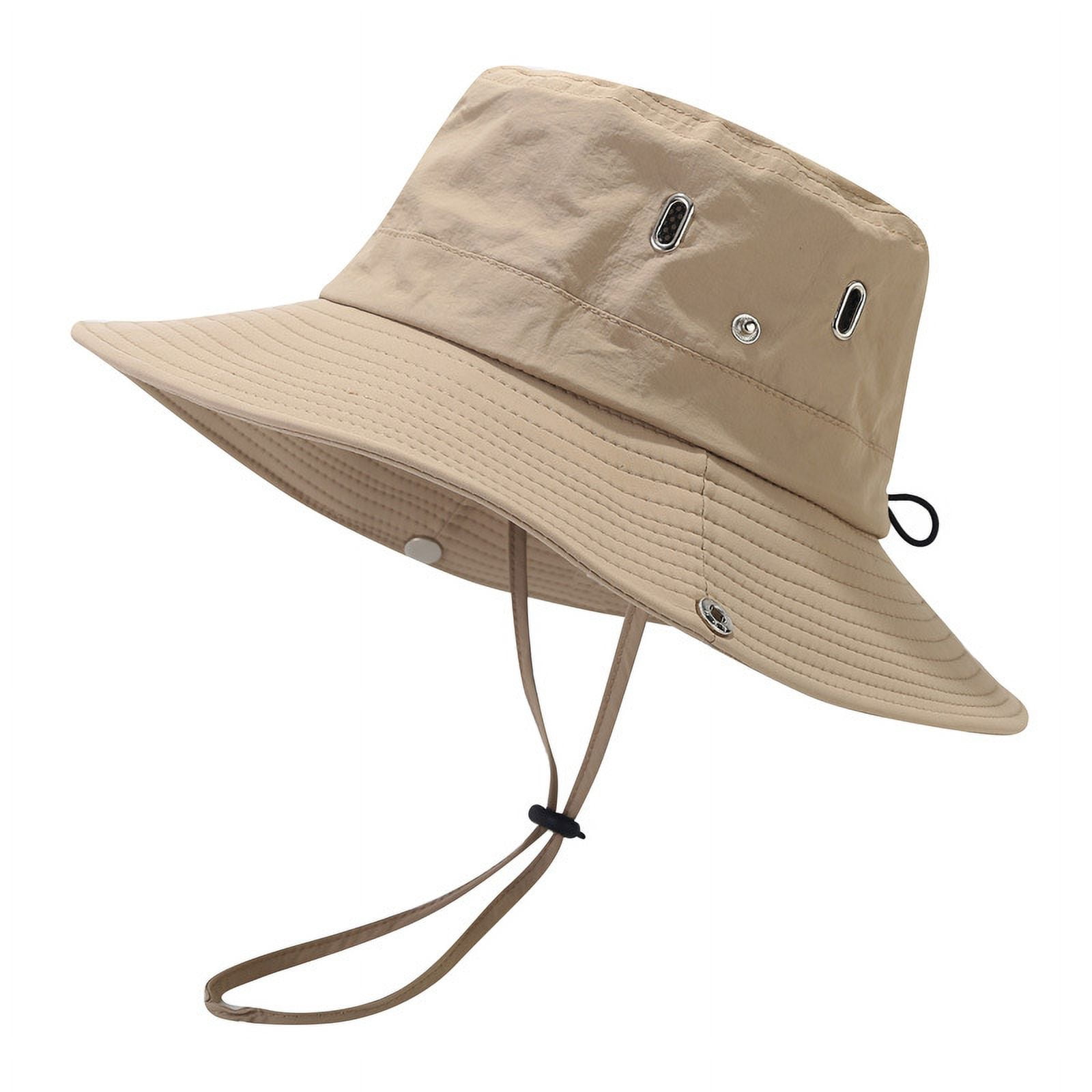 Summer Wide Large Brim Men Fisherman Hat Waterproof UV Protection Sun ...