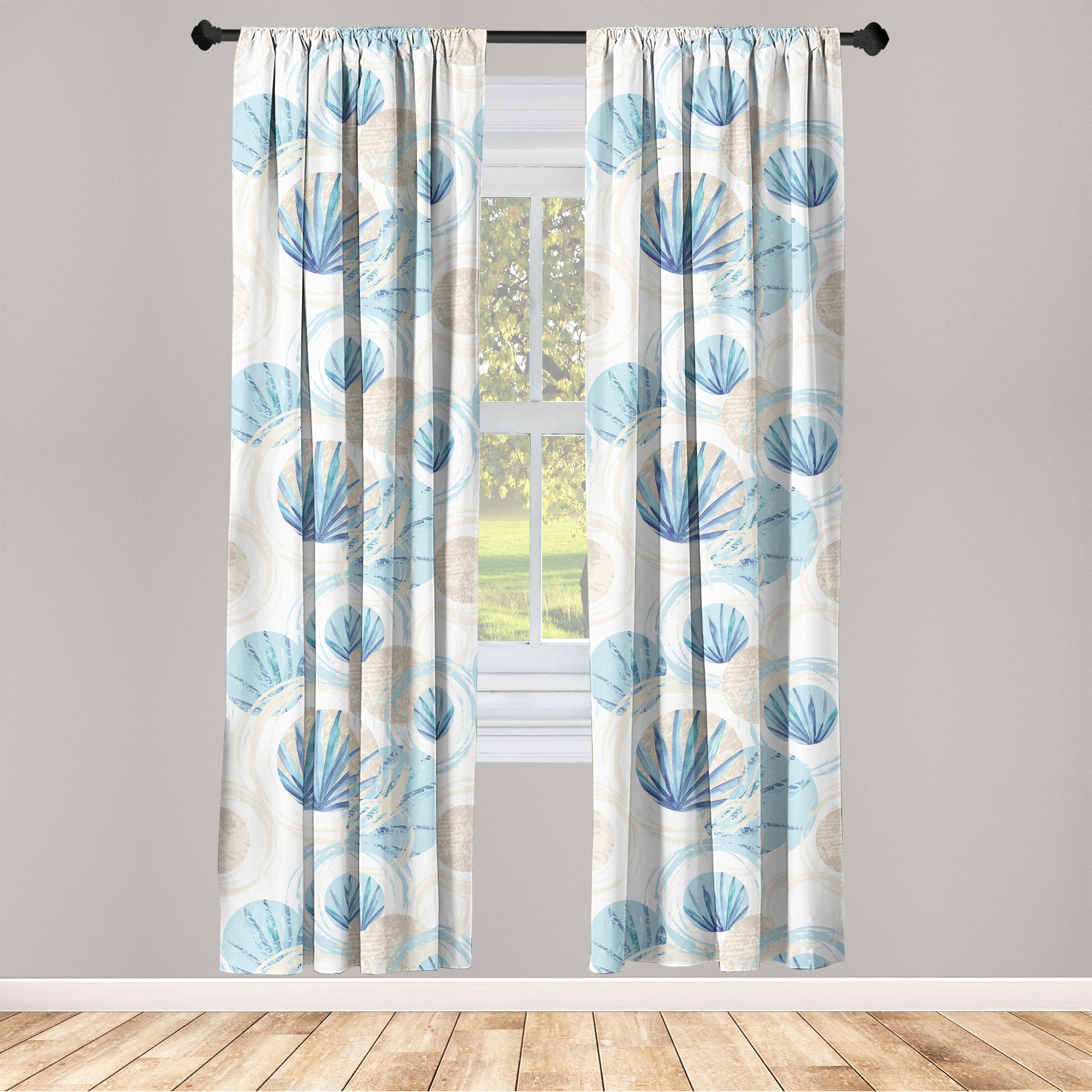 Summer Window Curtains, Exotic Pattern Circles Repeating Watercolor ...