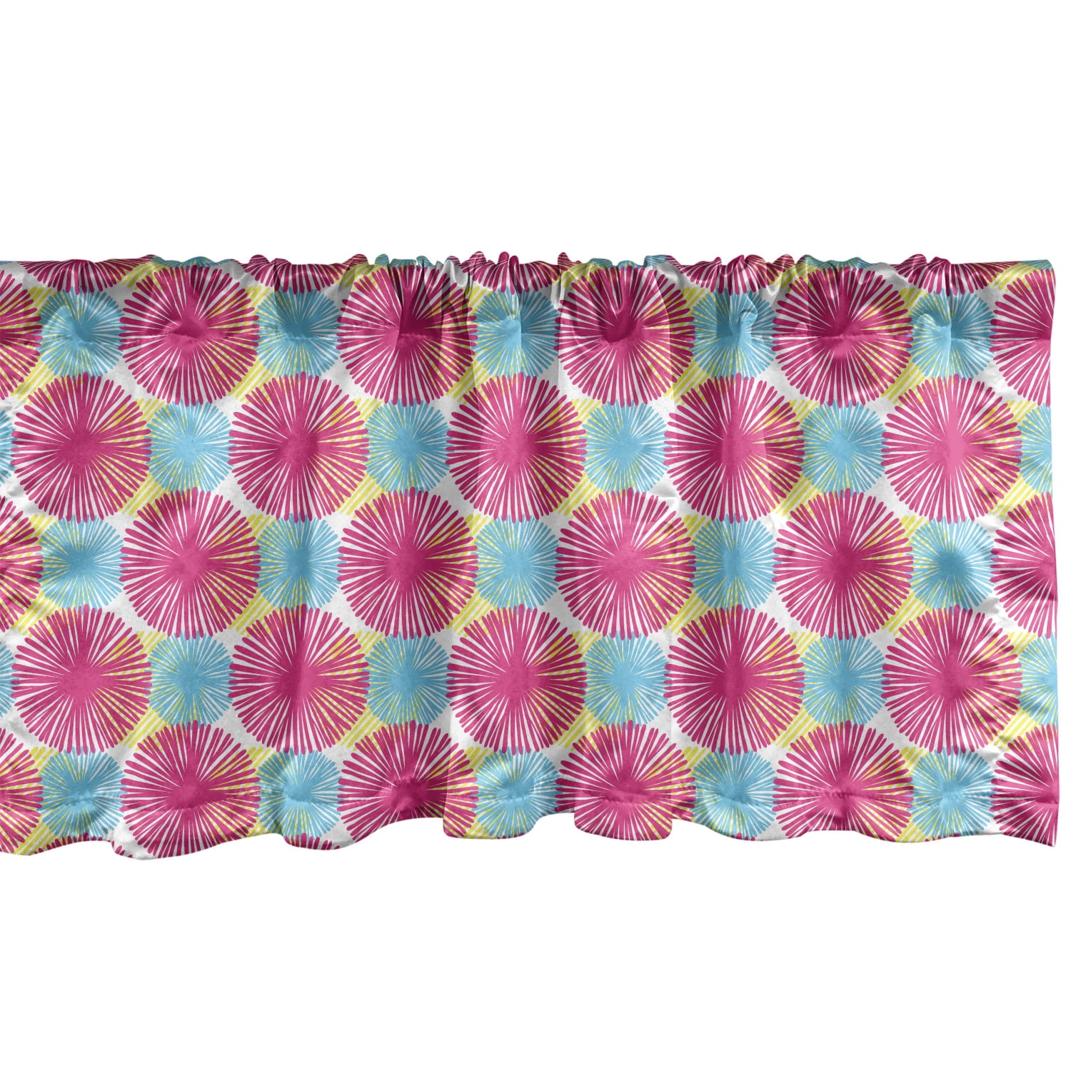 Summer Window Valance Pack of 2, Fresh and Energetic View of Flower ...