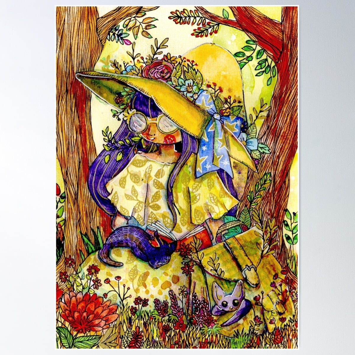 Summer Witch Poster Wall Art, Modern Wall Decor For Living Room Bedroom ...
