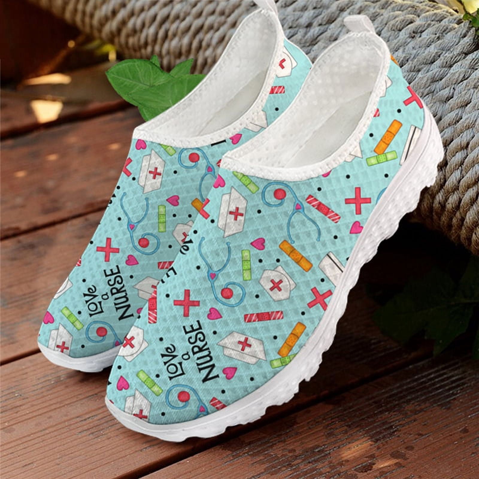 Summer Woman Flats Nurse Shoes Loafers Women Cute Hospital Medical ...
