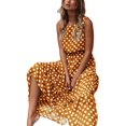 Summer Women Boho Sleeveless Loose Casual Sundresses Polka Dot Dress ...
