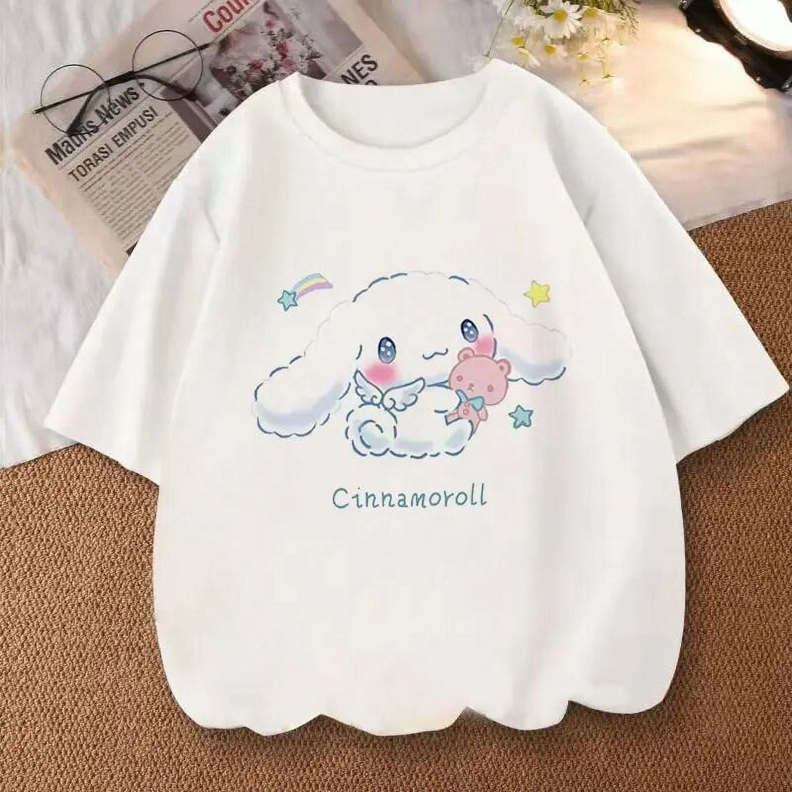 Summer Women Cinnamoroll T-shirt Anime Vintage Clothes Harajuku ...