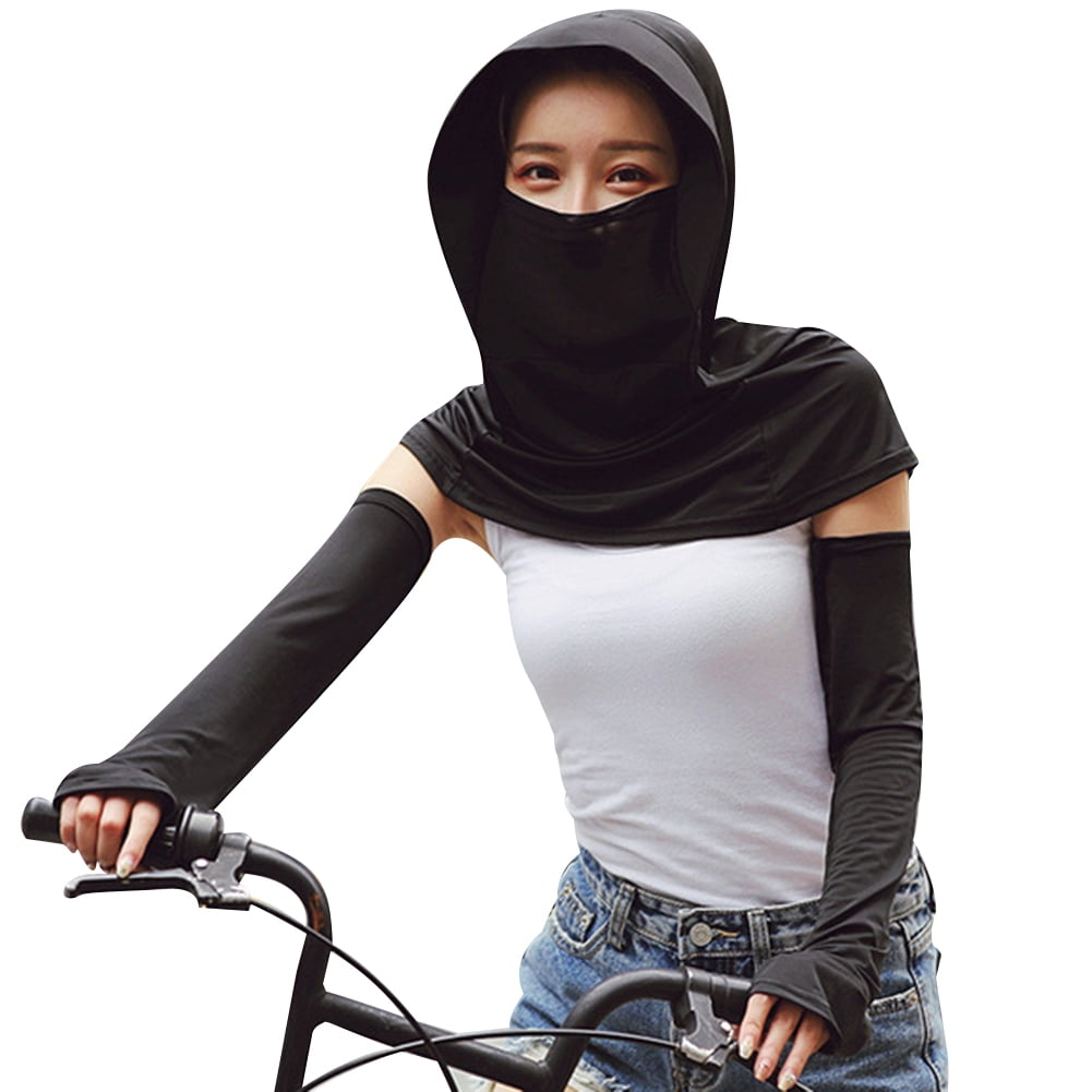 Summer Women Full Face Neck Cover Sun Hat Sleeves Beach Cycling Wide ...