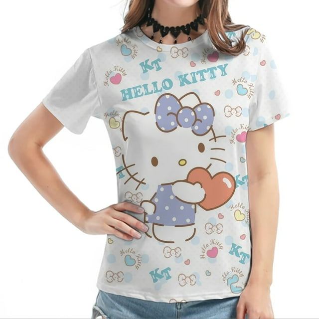 Summer Women T Shirt 3d Fashion Hello Kitty Printing Harajuku T Shirt