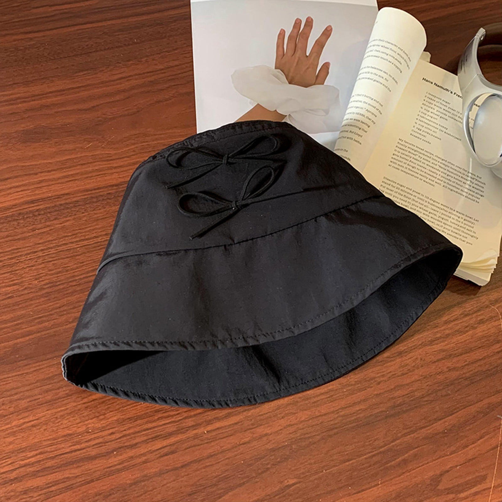 Summer Women’s Bowknot Fisherman Hat Sun Wide Brim Bucket Hat Thin ...