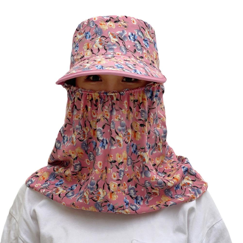 Summer Women's Sunscreen Face and Neck Protection Sun Hat Cycling Face ...