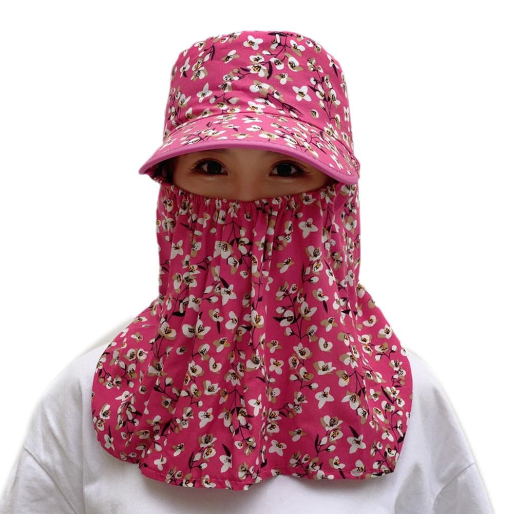 Summer Women's Sunscreen Face and Neck Protection Sun Hat Mask/s Face ...