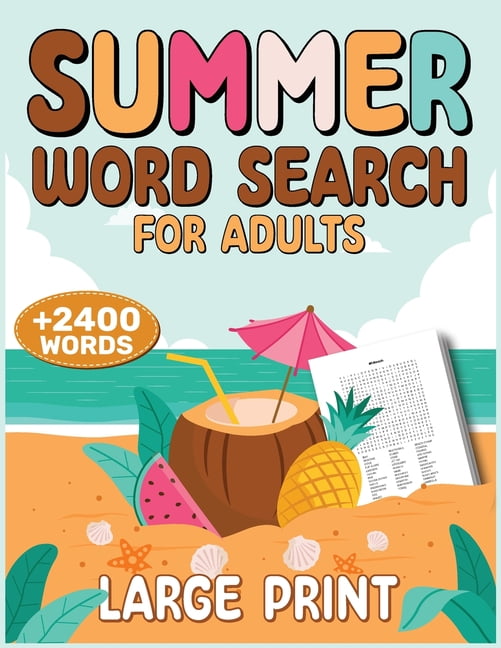 Summer Word Search for Adults: 2400+ Words, Puzzle Word Search Book ...