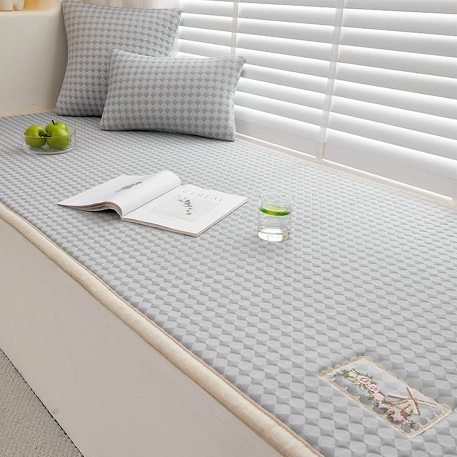 Summer bay window mat, ice silk balcony mat, bay window mat, washable ...