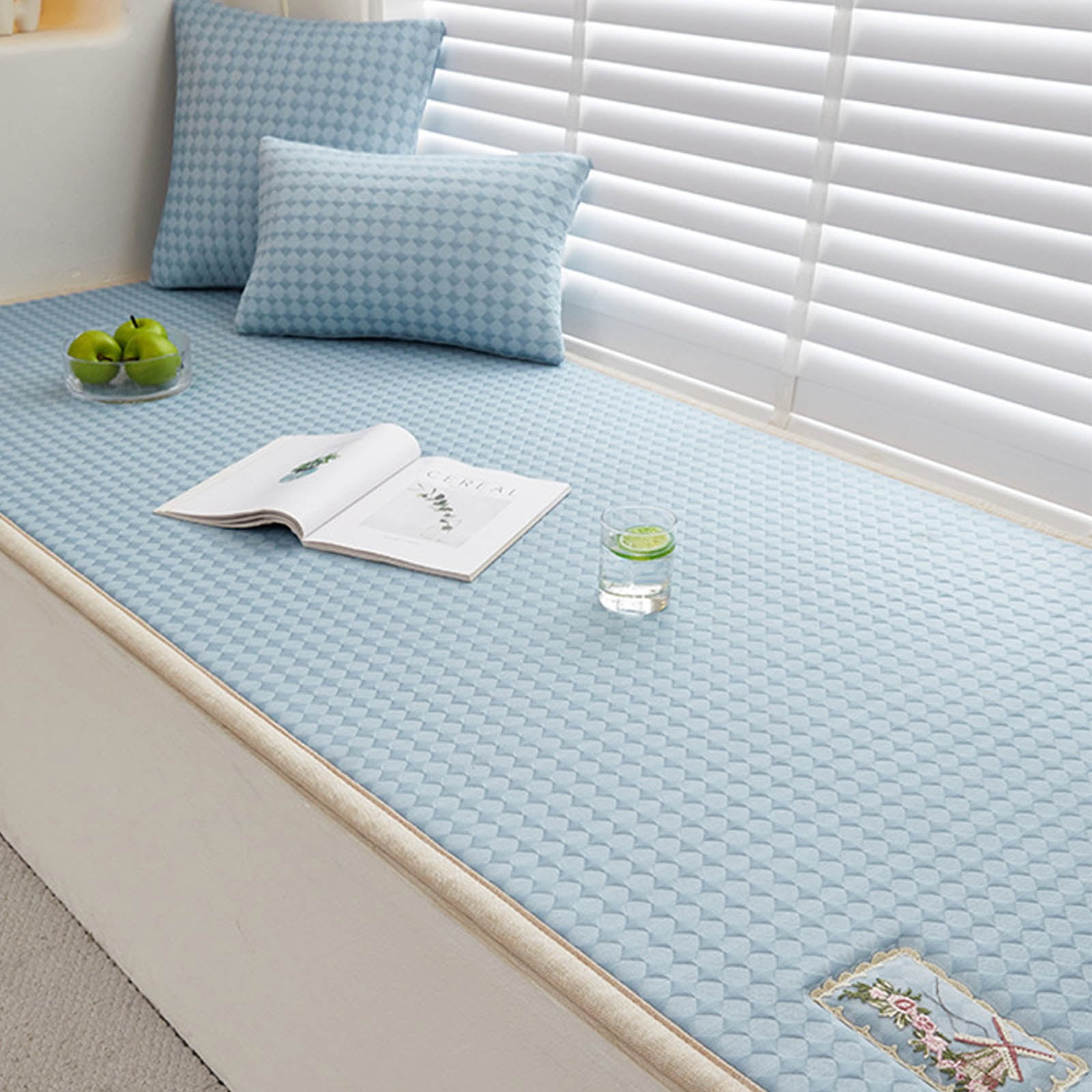 Summer bay window mat, ice silk balcony mat, bay window mat, washable ...