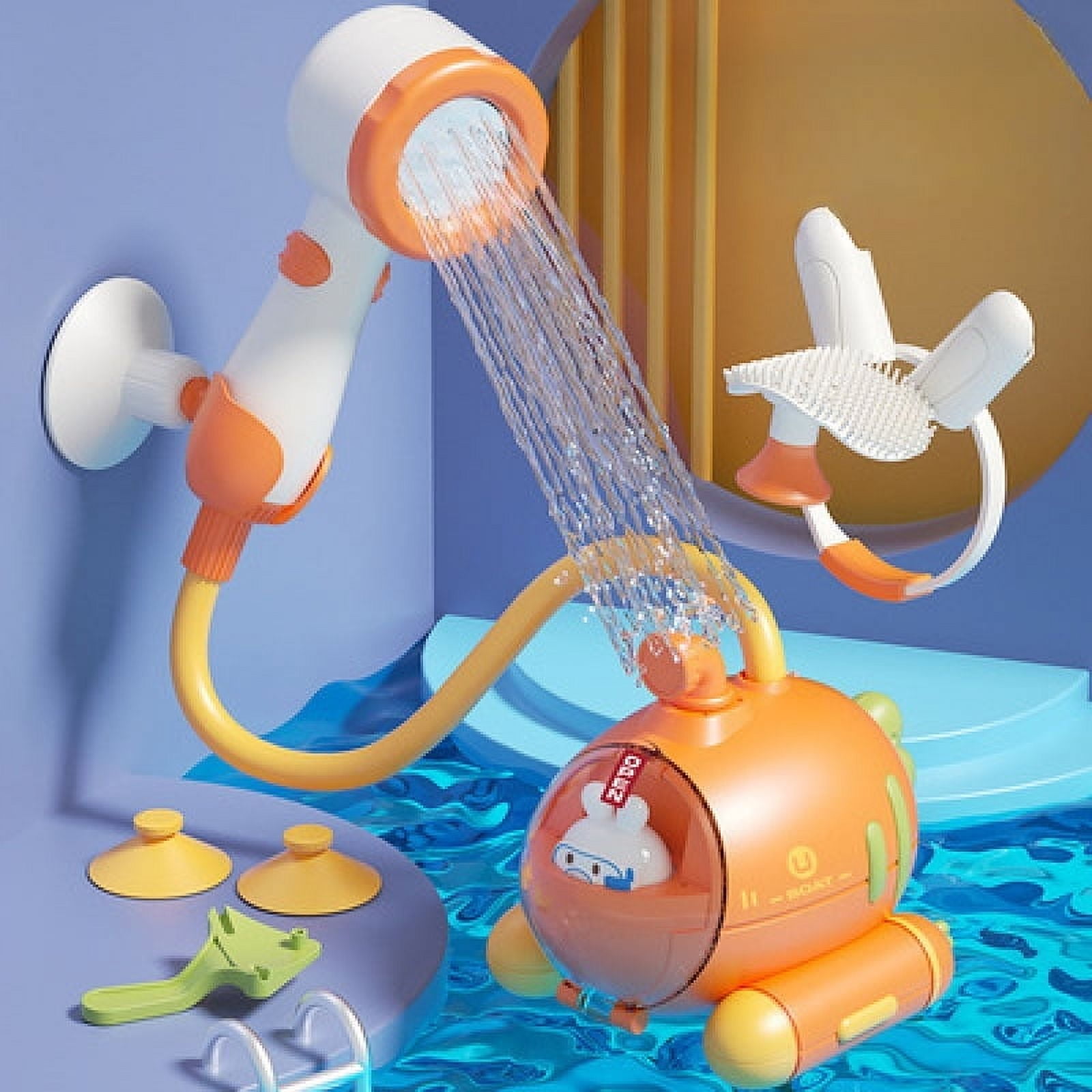 Summer children's bathing water play electric submarine shower electric ...