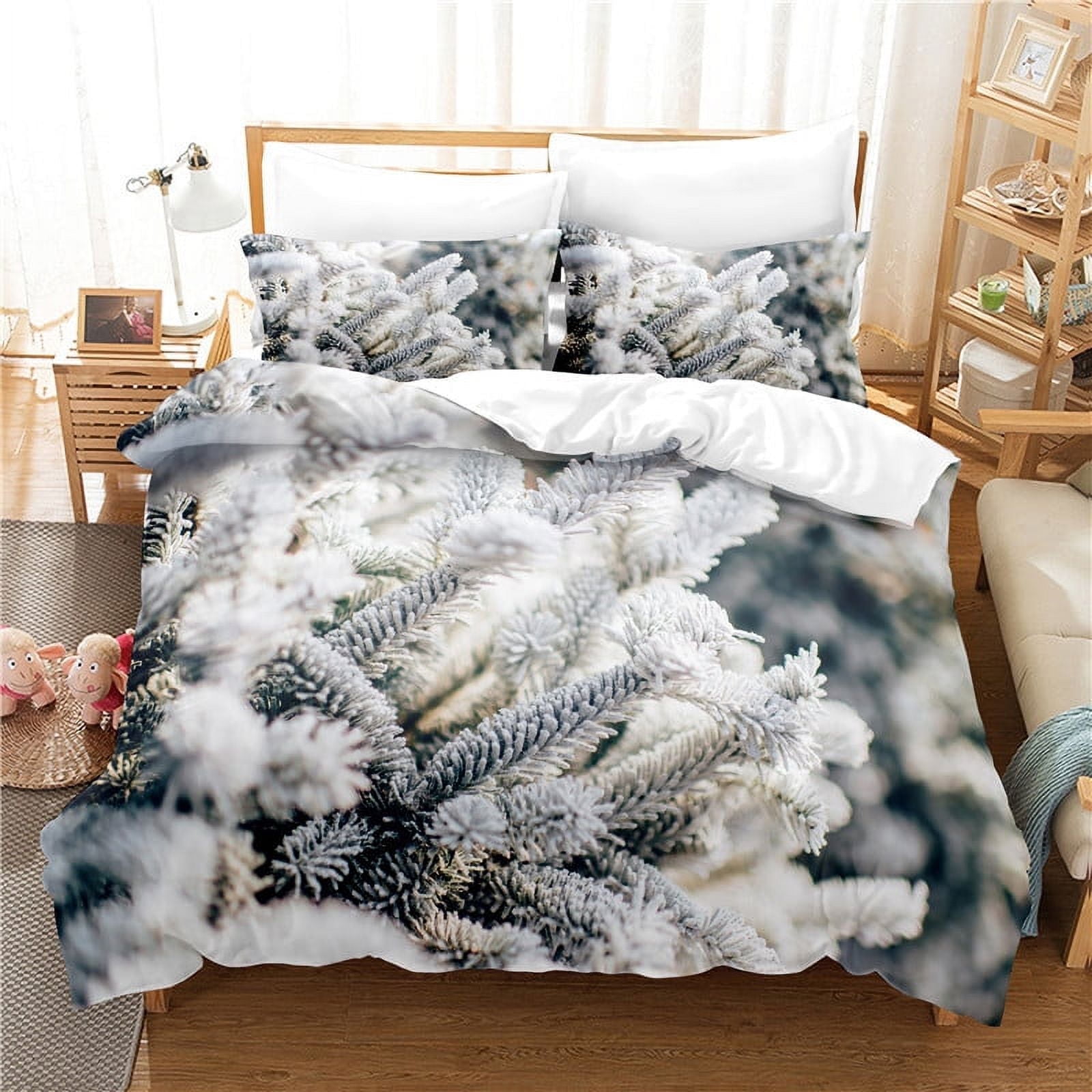 Summer comforter set, queen size botanical Phalaenopsis 3D digital ...