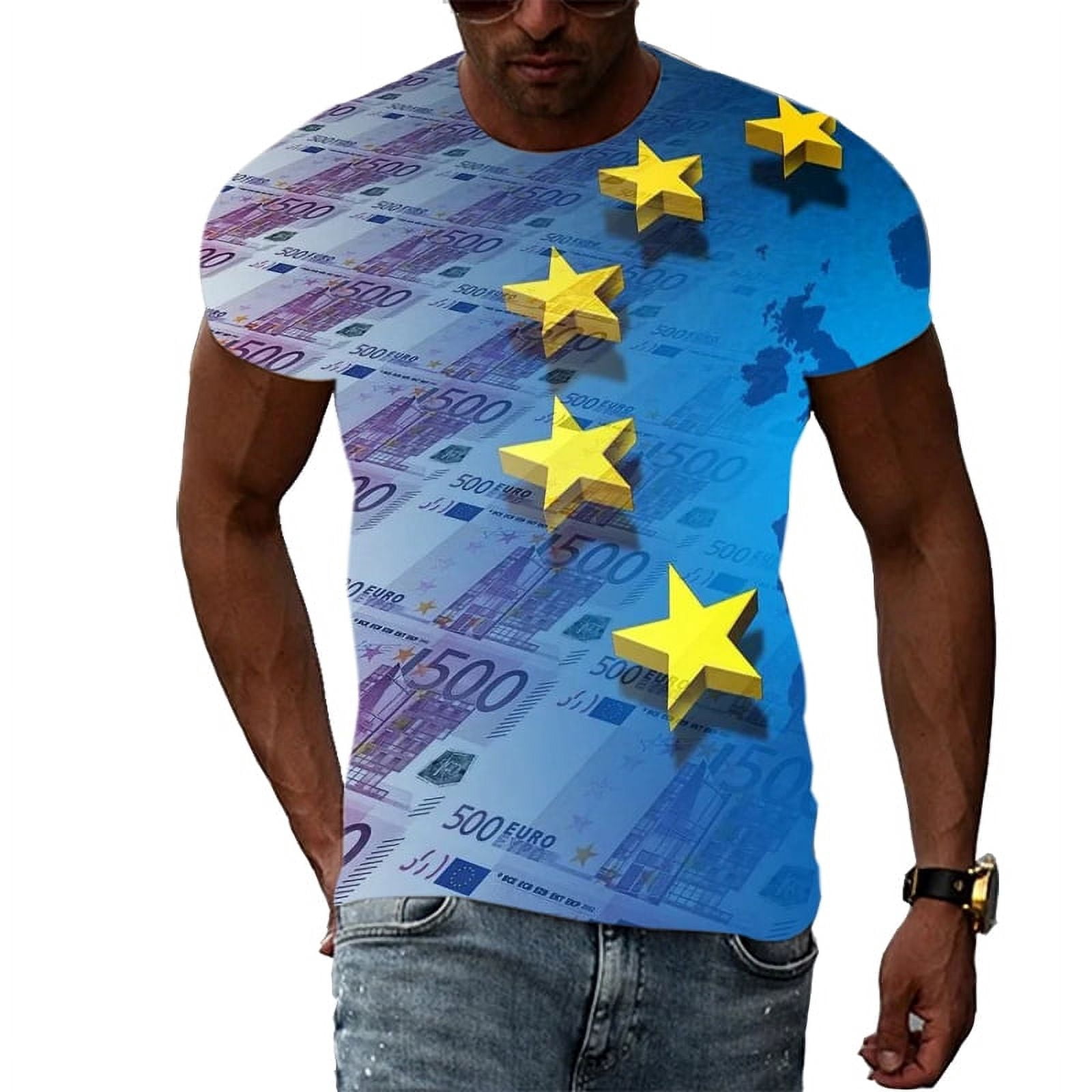 Summer europe flag graphic t shirts For Men Fashion Casual Map Pattern ...