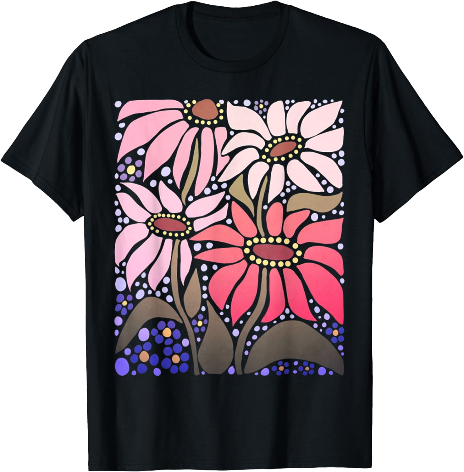 Summer flowers cute pink flowers for the summer time Boho T-Shirt ...
