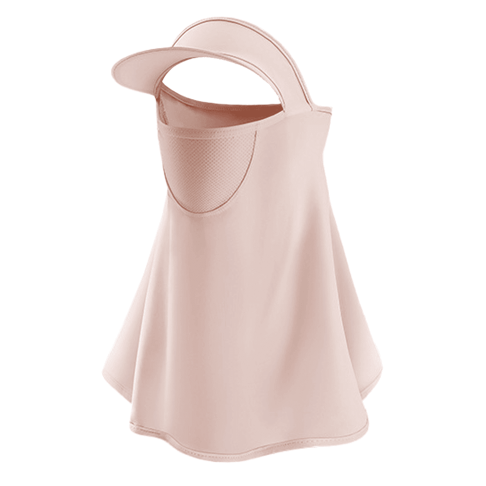 Summer ice silk sunscreen mask outdoor full face sun hat lightweight ...