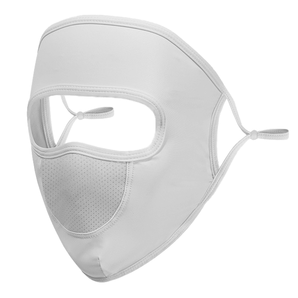 Summer ice silk sunscreen mask outdoor full face sun hat lightweight ...