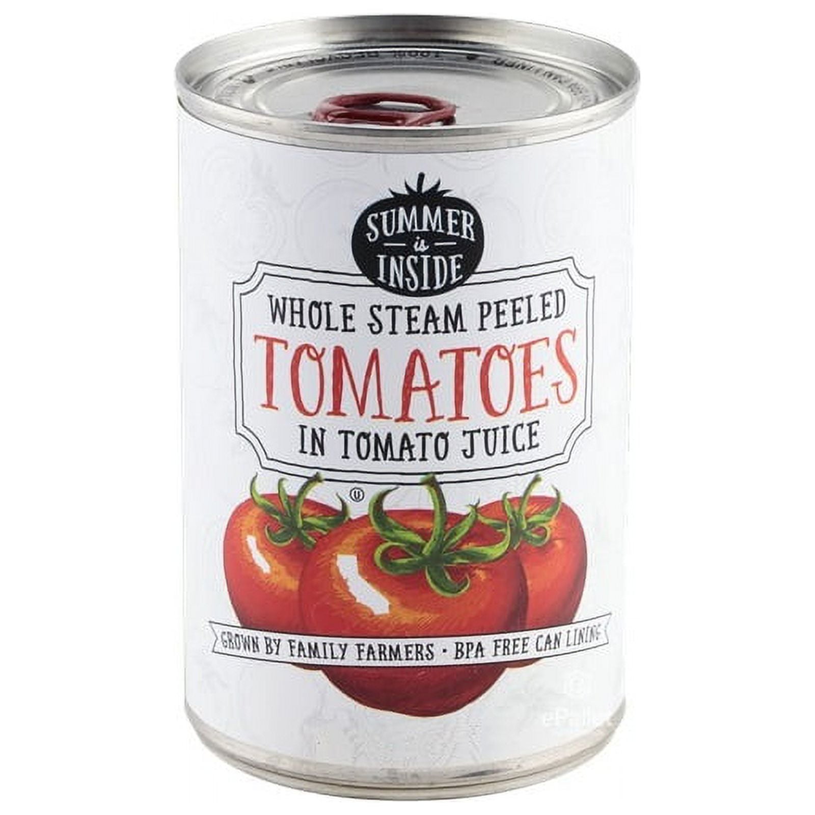 Summer is Inside Whole Tomatoes Steam Pelled in Juice, 28 Ounce (Pack ...