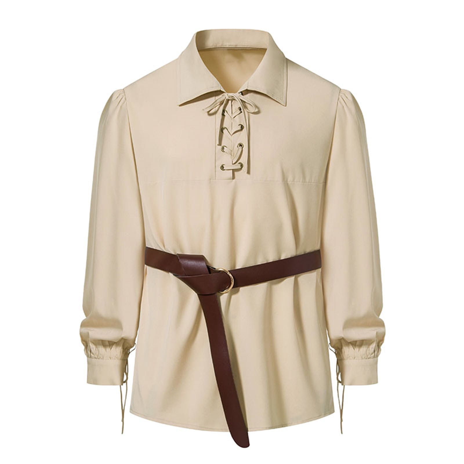 Summer Clearance APEXFWDT Mens Medieval Pirate Shirt Viking Renaissance ...