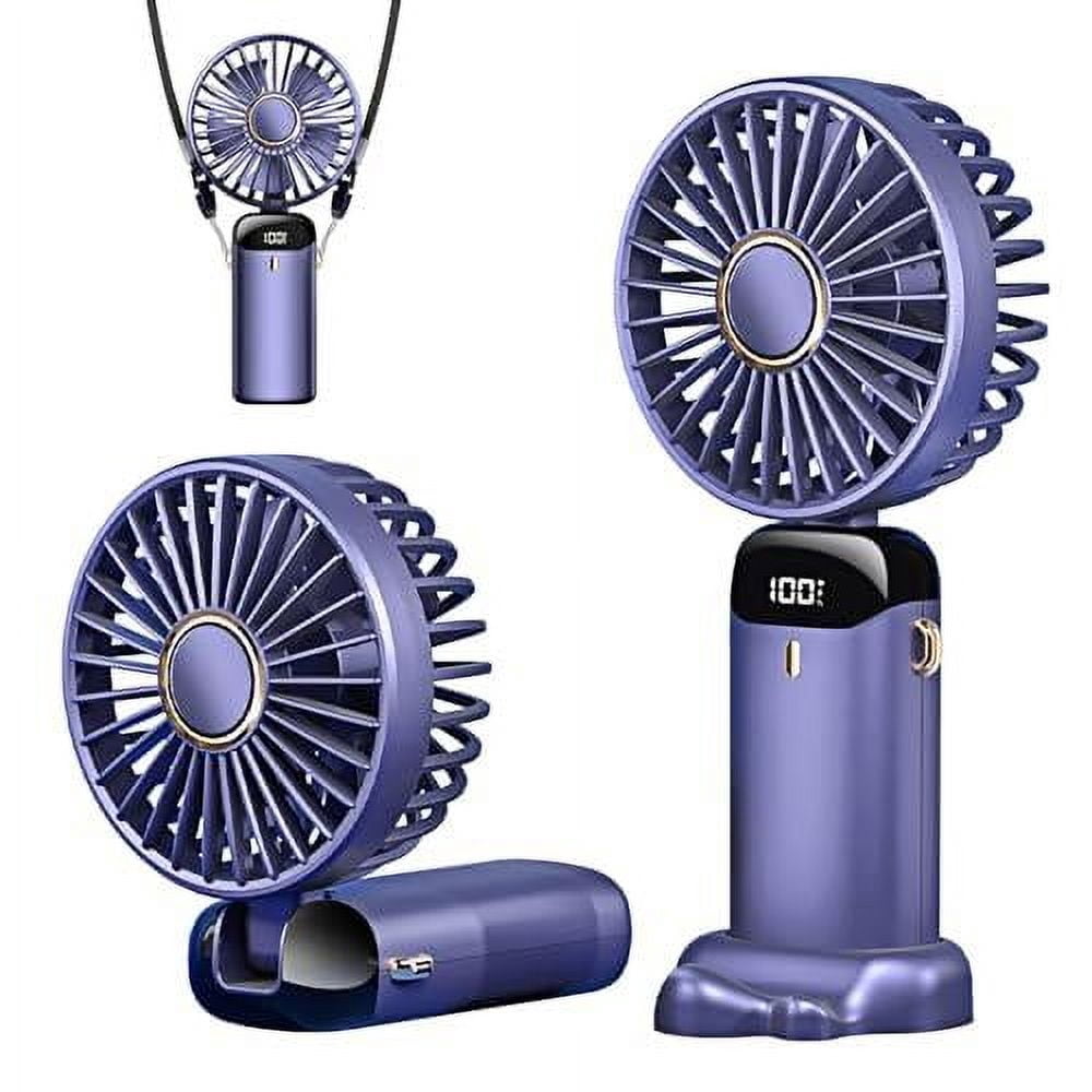 Summer new Portable Handheld Fan,Digital Display,5 Speeds,USB ...
