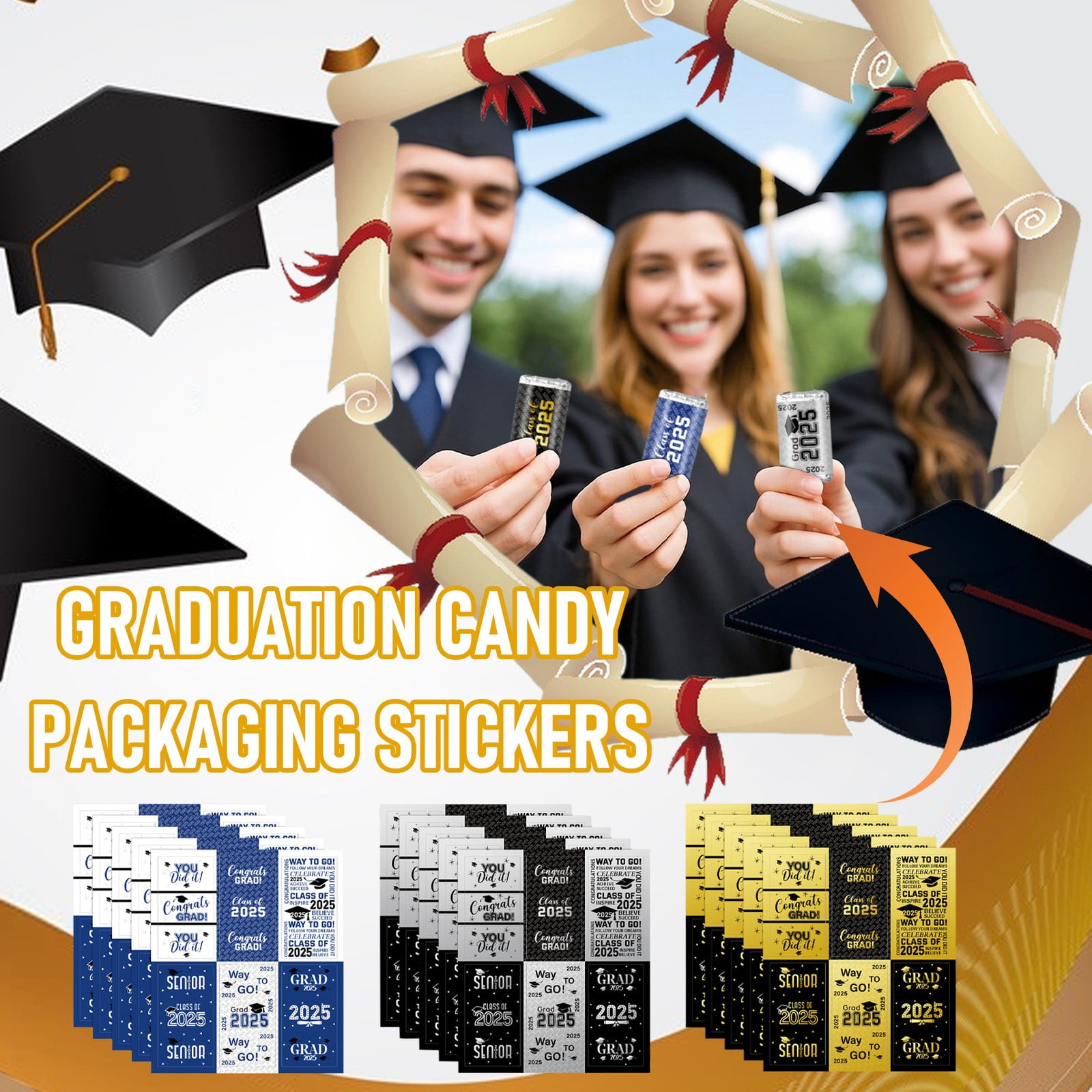 Summer promotion! Graduation Decorations 2025 Graduation Candy Stick ...