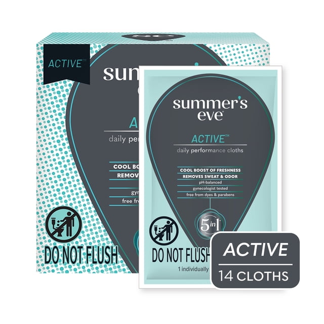 Summer's Eve Active Daily Performance Feminine Wipes, pH Balanced ...