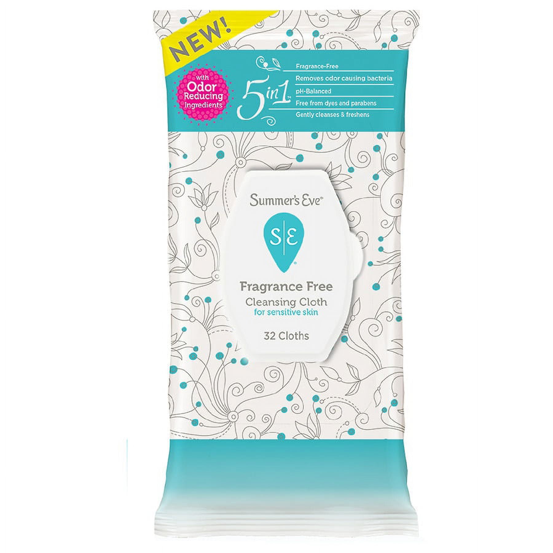 Summer's Eve Cleansing Cloths Fragrance Free pH-Balanced - Walmart ...