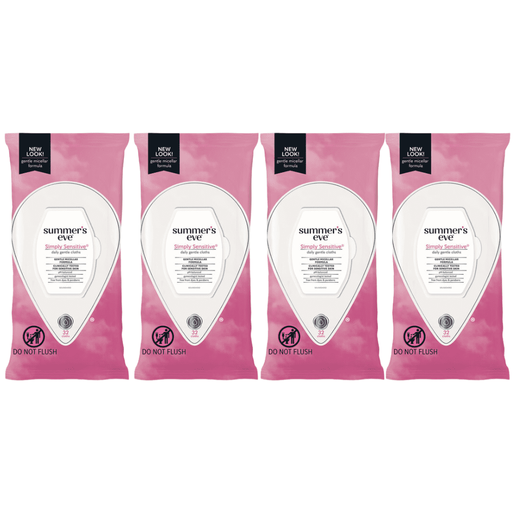 Summer's Eve Cleansing Cloths for Sensitive Skin, Simply Sensitive, 32 ...