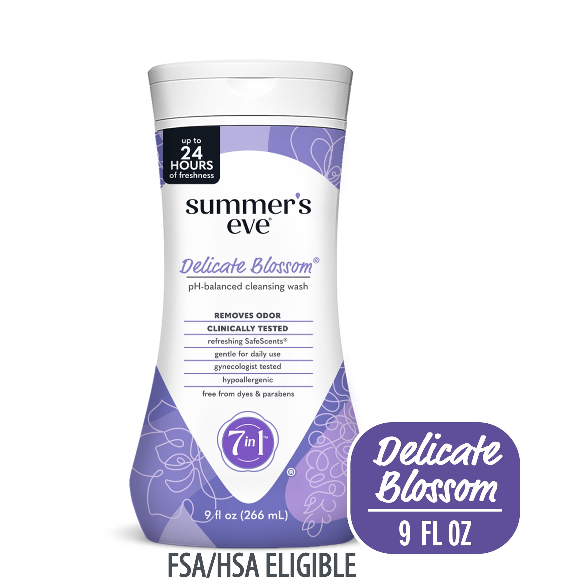 Summer's Eve Delicate Blossom Daily Feminine Wash, Removes Odor, pH ...