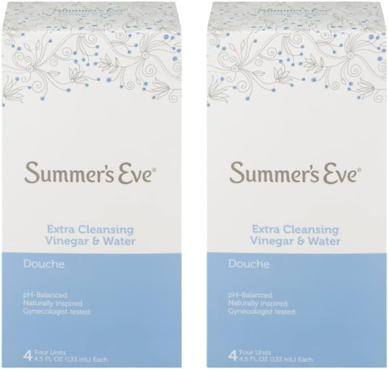 Summer's Eve Douche, Extra Cleansing Vinegar and Water, 4.5 Fl Oz, 4 ...