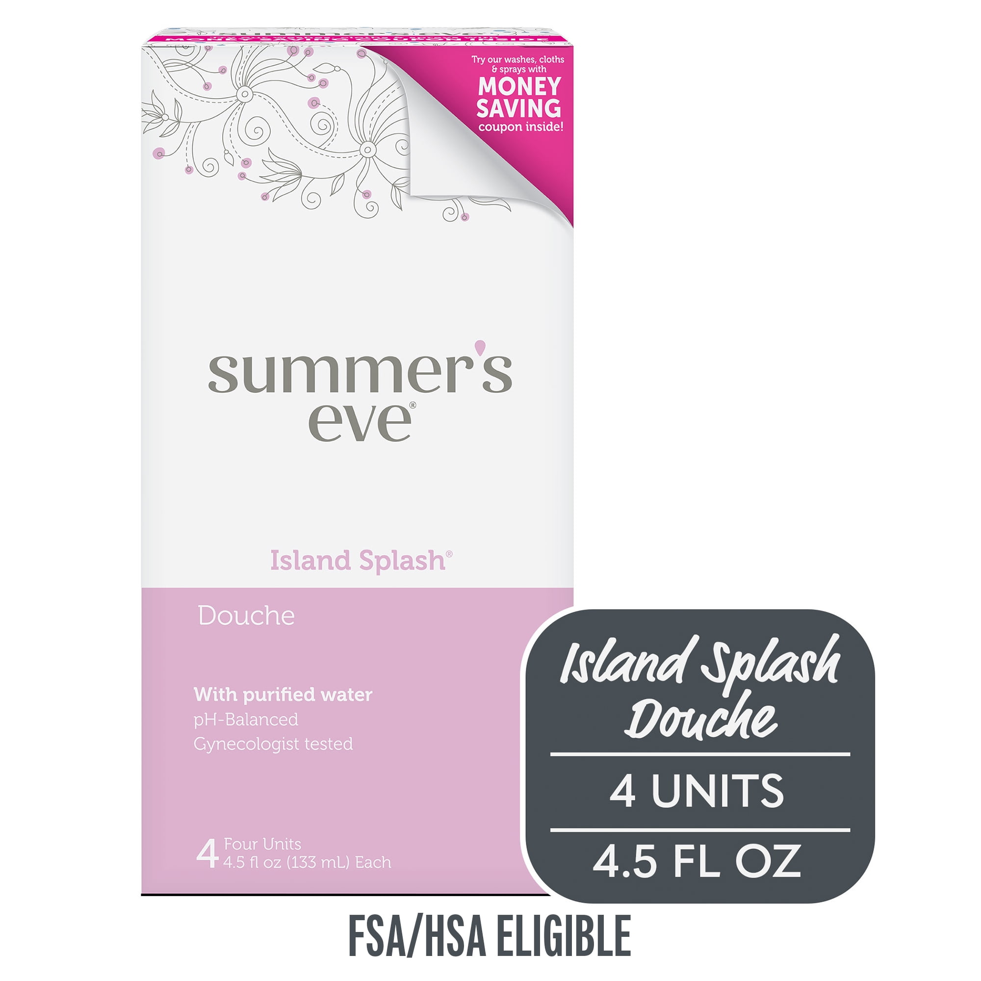 Summer's Eve Douche, Island Splash, 4 Units, 4.5 oz Each - Walmart.com
