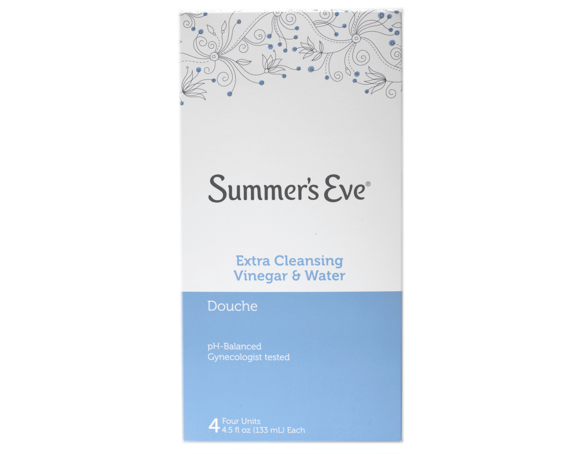 Summer's Eve Extra Cleansing Vinegar & Water Douche, 4 Count, 4.5 oz ...