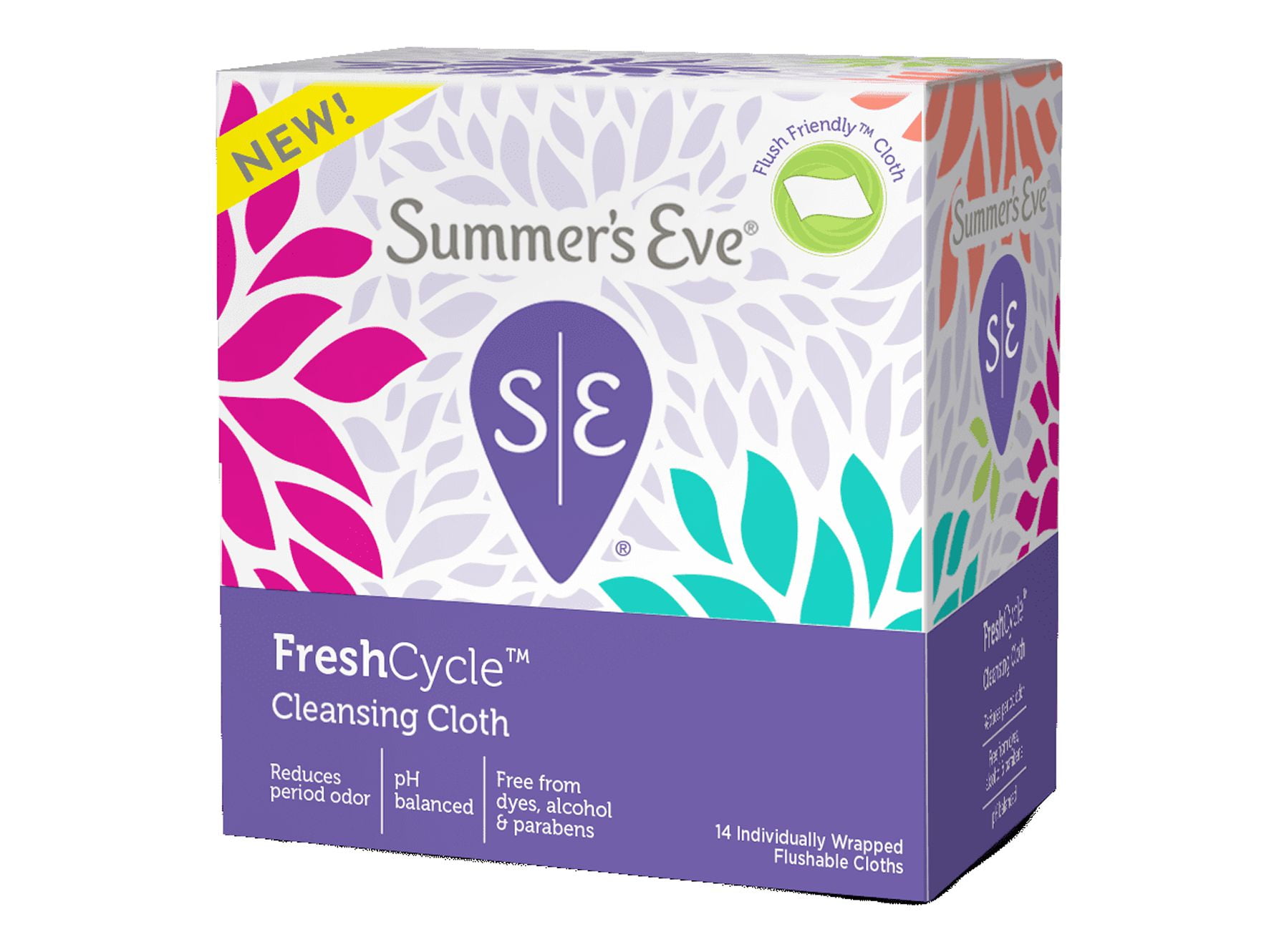 Summer's Eve FreshCycle Feminine Cleansing Cloths, Reduces Period Odor ...